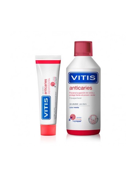 Vitis anticaries pack colutorio 500ml + pasta 100ml